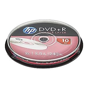 Hewlett Packard DVD+R Double-Layer 8X, 10 Pieces in Cake Box