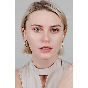 Black Flashed Sterling Silver 2mm Oval Square-Tube Hoop Earrings, 20mm