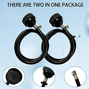 2 Packs Shampoo Bowl Hose and Sprayer, Salon Spray Head with Rubber Hose to Attach Shampoo Bowl Faucet Vacuum Breaker, Sink Replacement Part for Salon, Barber Shop, Spa, 1/4" Thread