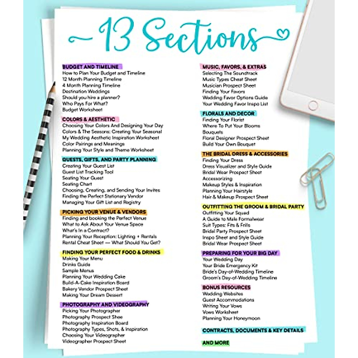 Wedding Planner Personal Organizer Diary Engagement Gifts Book & Bride To Be Wedding Planner & Organizer -167 Page Quality Wedding Planning Book, Provides Ultimate Help To Plan Your Wedding