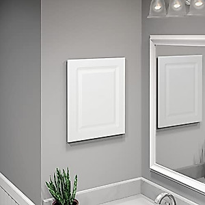 American Pride Recess-Mount Raised Panel Door Medicine Cabinet, 16" x 20", Steel Body, White