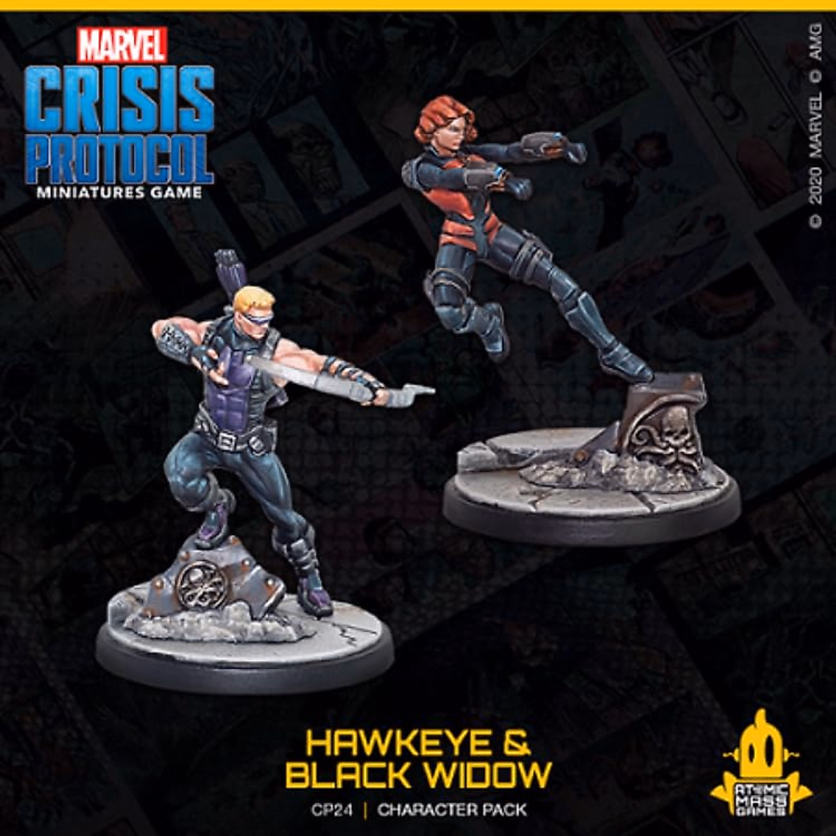 Atomic Mass Games Marvel Crisis Protocol: Hawkeye and Black Widow (CP24en)