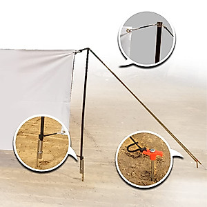 BannerBuzz EZ Post Banner Stand for 10' W X 4' H Banner, Outdoor Advertising Stand with Carrying Bag (Hardware only)