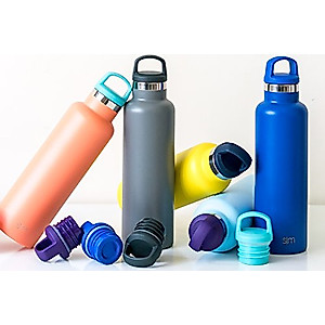 Simple Modern Ascent Handle Lid - Fits All Ascent and Hydro Flask Standard Mouth Water Bottle Sizes - Leak Proof, Double Wall Insulated - Black