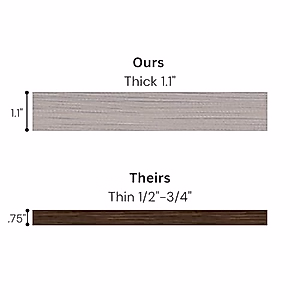 Connect it 60"x30" Desk with Grey Strand Top and Modern White Metal O-Leg Frame