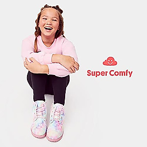 FabKids Fashion Non-Slip Ankle Boots with Easy Off On Side Zipper (Toddler Little Kid Big Kid), Rainbow, Size 2