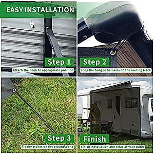 RVINGPRO RV Awning Side Shade Screen 9'x 7' Breathabe Black Mesh Sunshade for Camper Trailer Canopy, UV Sun Blocker Complete Kits