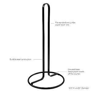 Spectrum Diversified Paper Towel Holder Finley, Matte Black