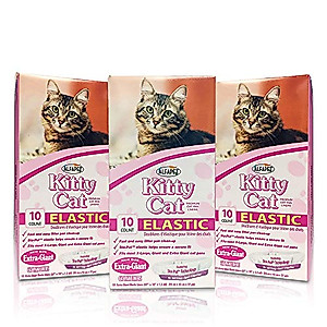 Alfapet Kitty Cat litter box Disposable, Elastic Liners- 30 count For Large, X-Large, Giant, Extra-Giant Litter Pans- With Sta-Put Technology for Firm, Easy Fit- Quick + Clever Waste Cleaners, 3 pack