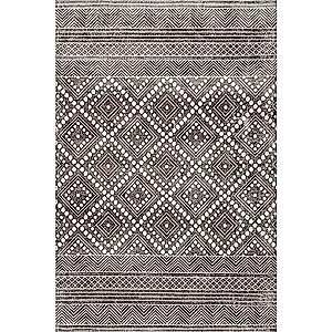 nuLOOM Phyllis Machine Washable Diamond Trellis Area Rug, 8x10, Grey