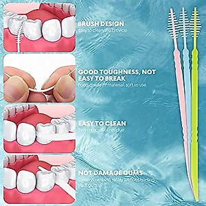 7Pcs Double Head 50pcs/Box Dental Floss Interdental Toothpick Brush Teeth Stick Dental Oral Care Toothpicks