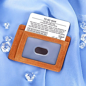 to My Man Wallet Insert Card Valentines Day Gifts for Boyfriend Him Birthday Husband Anniversary for Fiance Groom Wedding Engagement Mini I Love You Note Christmas Stocking Stuffers from Girlfriend