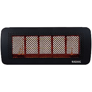 Bromic Heating Tungsten 500 Smart-Heat Gas 5 Burner Radiant Infrared Patio Heater, Natural Gas, 43000 BTU