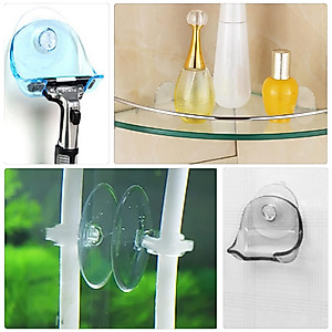Litoexpe 10 Pieces Clear Suction Cups Without Hooks Without Holes, Small Professional Strength Sucker Pads for Home Decoration and Organization, 1.2 Inch