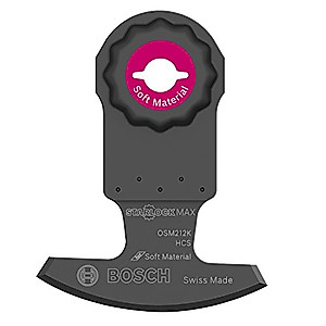 BOSCH OSM212K 2-1/2 In. StarlockMax Oscillating Multi Tool Soft Materials High-Carbon Steel Knife Segmented Blade for Extreme-Duty Applications Removing Sealants, Cutting Carpet, Cardboard, Shingles