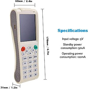 English Version iCopy 5 Full Decode Function Smart Card Copier Reader Writer for IC ID HID CPUK Reader Writer Duplicator Cards