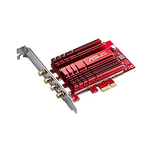 ASUS PCE-AC88 Dual-Band 4x4 AC3100 WiFi PCIe adapter with Heat Sink and External magnetic antenna base allows flexible antenna placement to maximize coverage