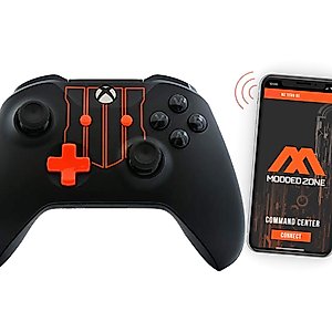 MODDEDZONE Custom MODDED Wireless Controller for Xbox One S/X and PC - With Unique Smart Mods - Best For First Person Shooter Games - Handcrafted by Experts in USA with Unique Design - BO4