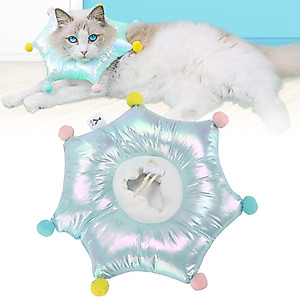 BORDSTRACT Adjustable Cat Cone Collar Soft, Clown E Collar for Cats, 3 Size Cat Recovery Collar, Waterproof, Cat Neck Cones to Stop Licking for Cat/Kitten/Small Dog, Anti-Bite Lick(M)