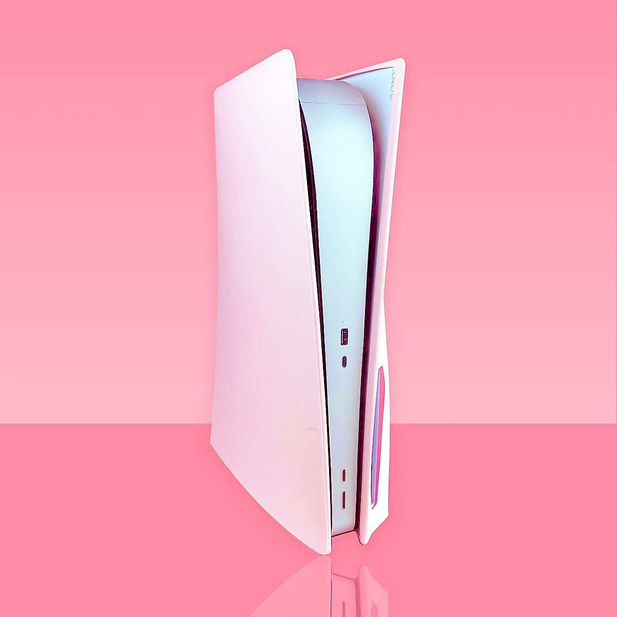 BelugaDesign PS5 Silicone Cover Bundle | Dust Guard Anti-Scratch Anti-Fall Skin | Protective Soft Sleeve with Controller Cover and Sakura Thumb Grips (Pink, Disc Edition)