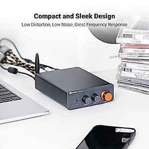 Fosi Audio BT20A Pro 300W x2 TPA3255 Bluetooth 5.0 Home Audio Stereo 2 Channel Amplifier Receiver Mini Hi-Fi Class D Upgraded Integrated Amp for Speakers with Bass Treble Control