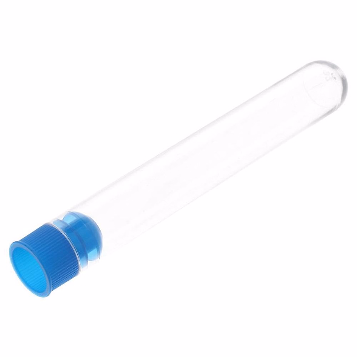 HOBBYIN 20Pcs Clear Plastic Test Tubes with Blue Caps,16×100mm Clear Tube for Scientific Experiments, Halloween, Christmas
