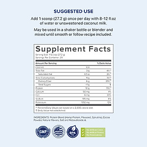 Gundry MD® Pro Plant Complete Shake™ High-Fiber Plant Protein Blend, 20 Servings (Chocolate)