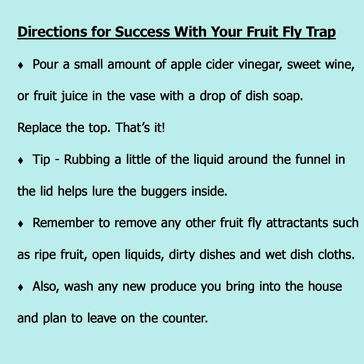 Fruit Fly Jar Trap for Kitchens - Decorative, Effective, Kid and Pet Friendly (White)