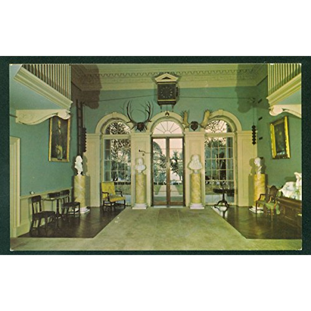 Monticello Entrance Hall Seven Day Clock Designed by President Thomas Jefferson Home Charlottesville Virginia VA Vintage Postcard