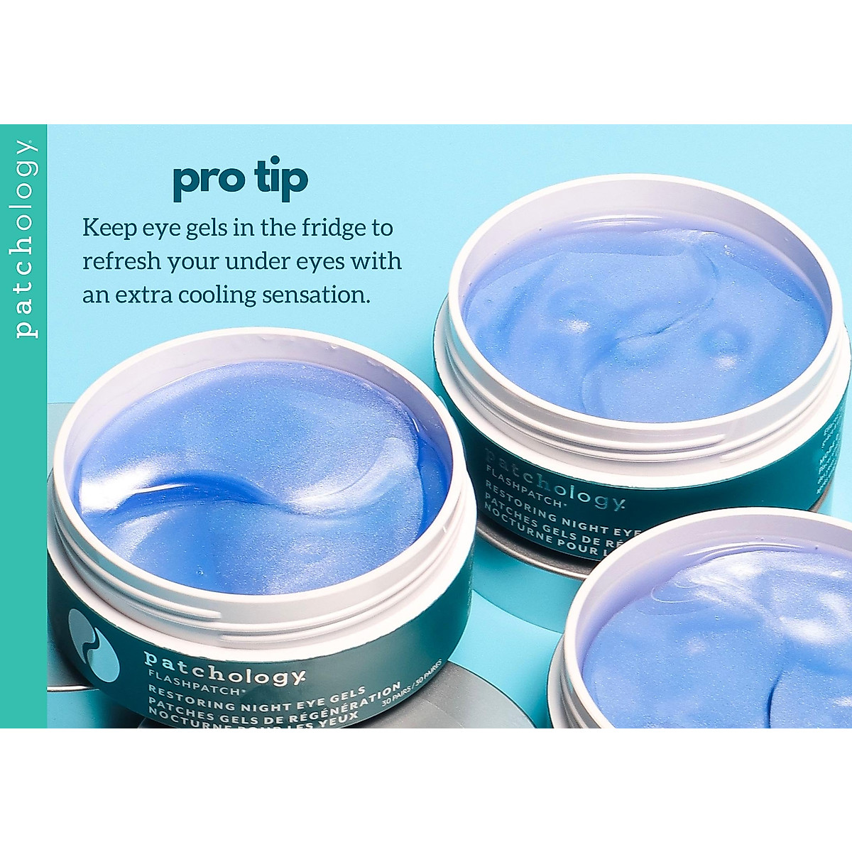 Patchology Restoring Eye Gel Patches with Retinol & Collagen - Eye Masks for Dark Circles, Puffy Eyes & Wrinkles - Anti-Aging Overnight Eye Pads Set - Brighten Skin Care for Eye Bags (30 Pairs)