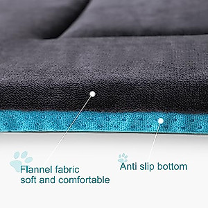 Magic Dog Dog Bed for Crate - Soft Dog Crate Pad Dog Bed Mat for Medium Dogs, 36-Inch Washable Kennel Pad Pet Beds with Non-Slip Bottom, Dark Grey M