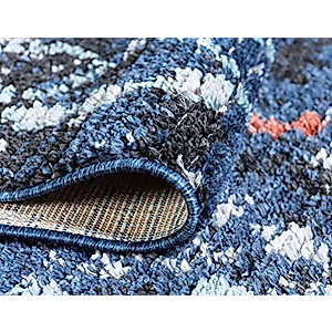 Unique Loom Morocco Collection Tribal, Southwestern, Bohemian Area Rug, 2' 2" x 3' 0", Navy Blue/Gray