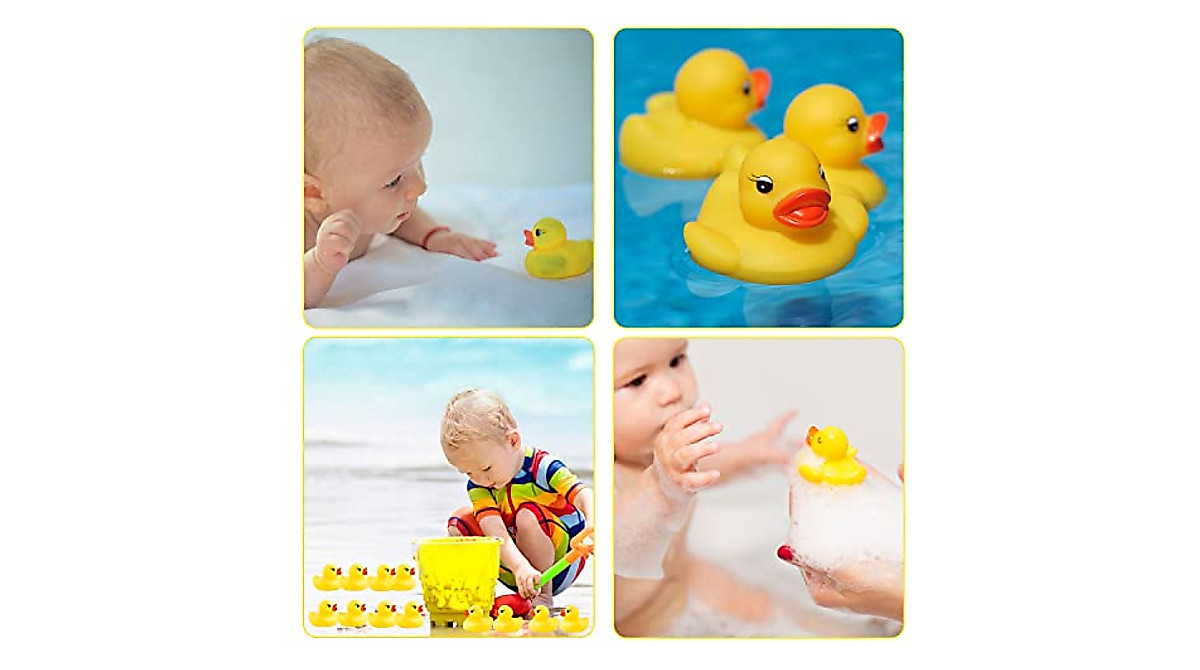 50 Pack Mini Rubber Ducks for Bath, Parties & Gifts