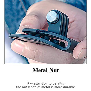 SUREWO Baseball Hat Clip Mount Baseball Cap Clamp Quick Release Mount Compatible with GoPro Hero 11 10 9 8 7 6 5 Black,DJI Osmo Action 3/2,AKASO/Crosstour/Campark and More