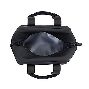 LEONORE Lunch Bag | Insulated Cooler for Work, College, Travel | Large Reusable Lunchbox for Men & Women | Vegan Leather Designer Tote (Matte Black)