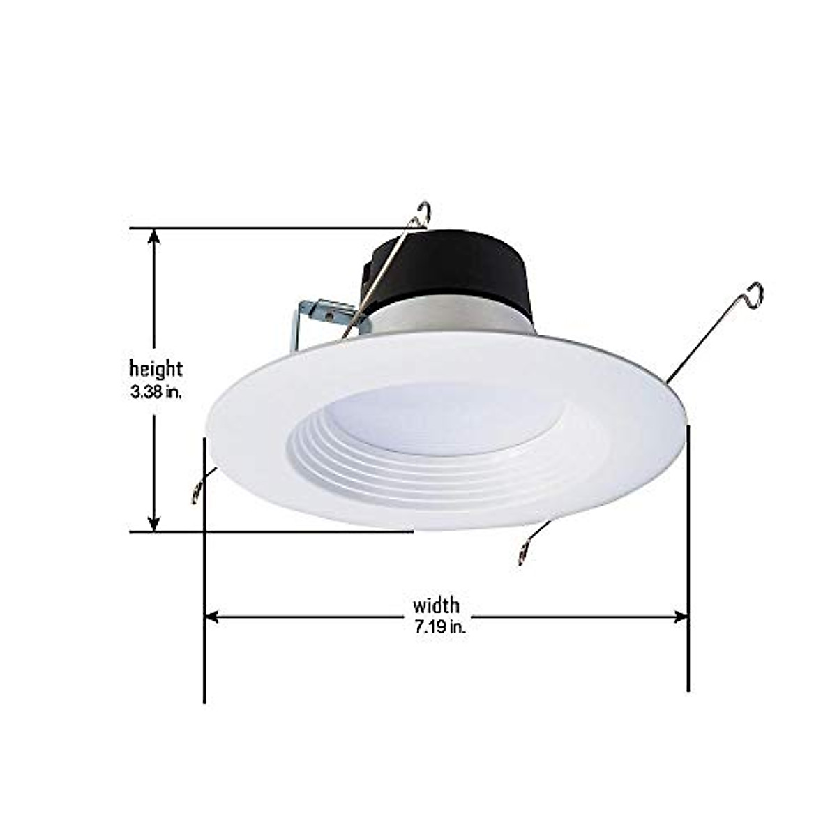 HALO LT 5/6 inch Selectable 3CCT (3000-5000K) Integrated LED, White Recessed Light, Dimmable Retrofit Trim