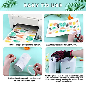 HTVRONT 8 PCS Sublimation Glass Cups Frosted -16oz Sublimation Glass Tumbler with Bamboo Lid - Sublimation Blanks for Painting, Sublimation and HTV Vinyl Crafts