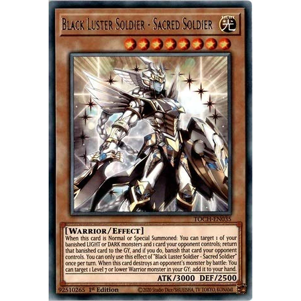 Black Luster Soldier - Sacred Soldier - TOCH-EN035 - Rare - 1st Edition