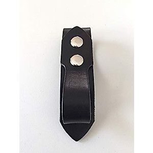 Black Leather Tankard Strap for Belt Renaissance Festival Beer Mug Holder Fits on Wide Belts USA Made