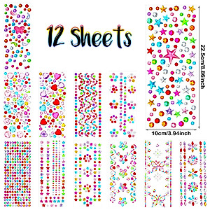 Zhanmai 3 Pcs Decorate Your Own Baseball Cap with 24 Sheets Adhesive Gems Stickers Pink Baseball Cap Paint by Stickers Arts and Crafts for DIY Kits for Birthday Present