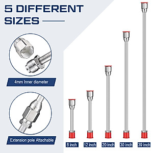 Lanties 8 Pieces Airless Paint Sprayer Gun Tip Extension Pole Rod Set for Airless Spray Gun Painting with Swivel Joint Reversible Spray Tips and Nozzle Tip Guard Protector (8,12,20,30,39 Inches)