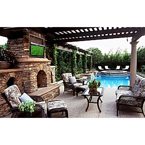 acoveritt Outdoor 55" TV Set Cover,Scratch Resistant Liner Protect LED Screen Best-Compatible with Standard Mounts and Stands (Black)