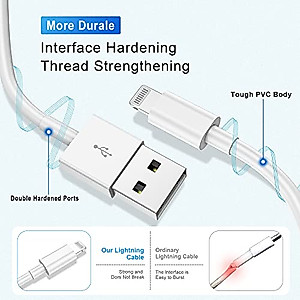 iPhone Charger 6ft 4Pack Apple Charging Cord [Apple Mfi Certified] Lightning Cable 6 Feet Long Cord,Fast iPhone Charging Cable for Apple iPhone 13 Pro Max/12 Mini/11/XR/Xs/X/8/7/6 Plus/5/iPad Air