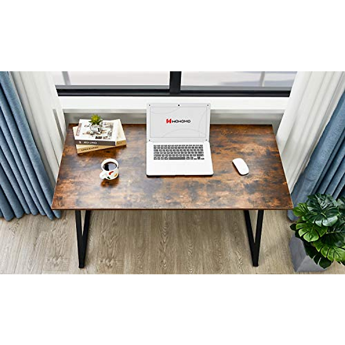 WOHOMO L Shaped Computer Desk with Shelves Large Home Office Desk for Writing Study Modern PC Workstation