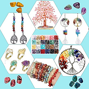 1250+ Pcs Crystal Beads for Jewellery Making 24 Colors Irregular Gemstone Chip Beads for Necklace Bracelet Ring Earring DIY Crystal Jewellery Making Kit