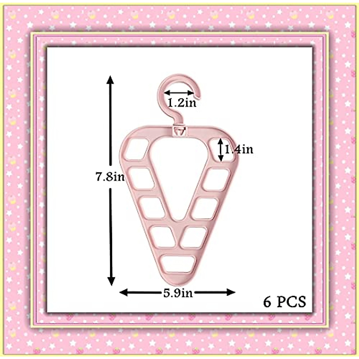 ZYDZ Closet Organizer Clothes Hangers, 6 Pack with 9 Holes Multifunctional Magic Space Saving Home Room Bedroom Organization and Storage for Wardrobe Heavy Clothes, Shirts, Pants, Dresses, Coats