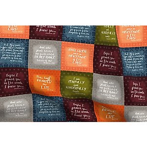 Spoonflower Fabric - Bible Verse Wholecloth Cheater Quilt Baby Christian Bible Verse Printed on Petal Signature Cotton Fabric Fat Quarter - Sewing Quilting Apparel Crafts Decor