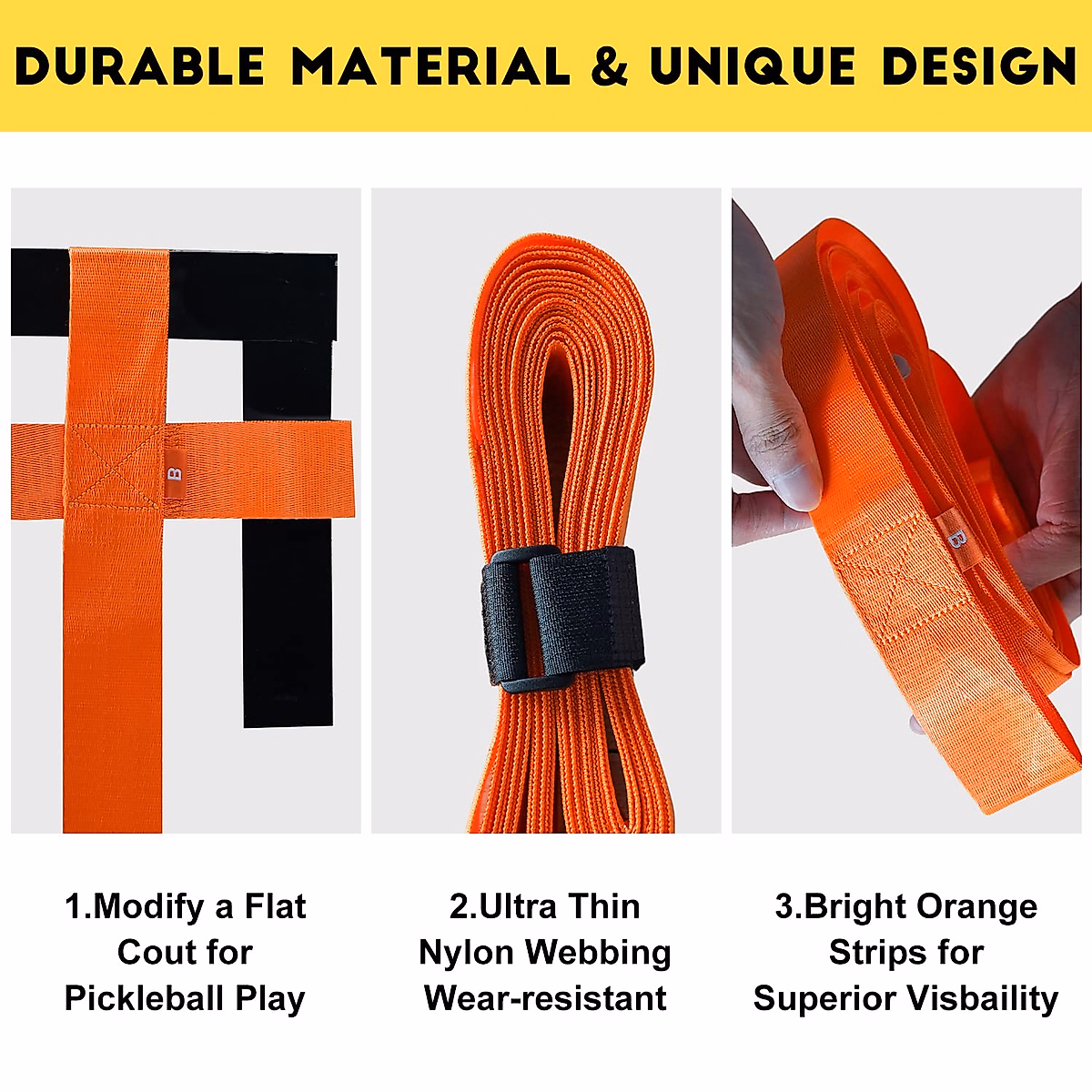 THWTGH Pickleball Court Marking Kit -Temporary Pickleball Lines for Outdoor Court, Portable Pickleball Court Tape, No Measurement Needed (Net NOT Included)
