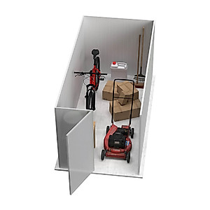 Durango 5 Ft. x 10 Ft. Metal Storage Shed DIY Woodland Gray Galvanized Steel Bike Shed for Tools, Lawn & Garden Equipment, Outdoor Patio Furniture, Perfect in Backyard, Garden Lean to Shed Kit