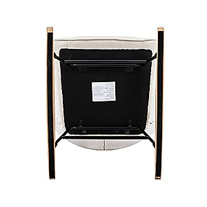 Wahson Glider Rocking Armchair with Tufted High Wingback Chenille Leisure Rocker Recliner Chair with Upholstered Comfy Cushion for Nursery/Indoor/Living Room/Bedroom, Beige